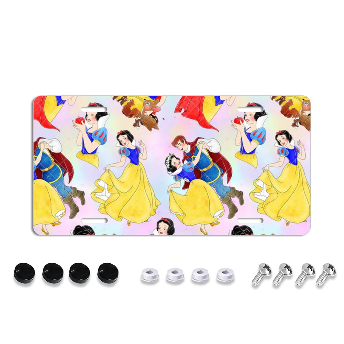 Snow White Cartoon License Plate Cover Personalized Car License Plate ...