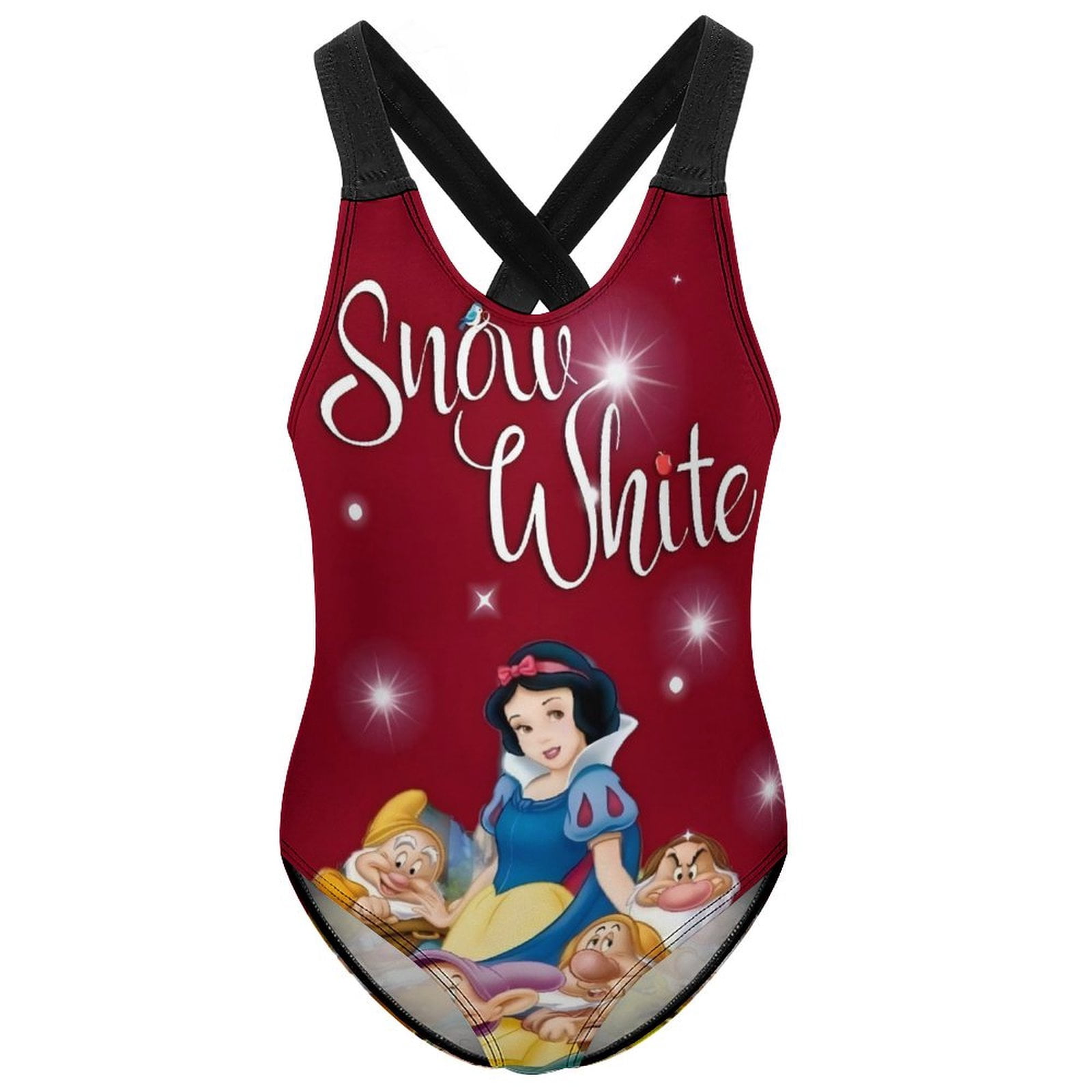 Snow White Cartoon girls one-piece swimsuit beach swimsuit suitable for ...
