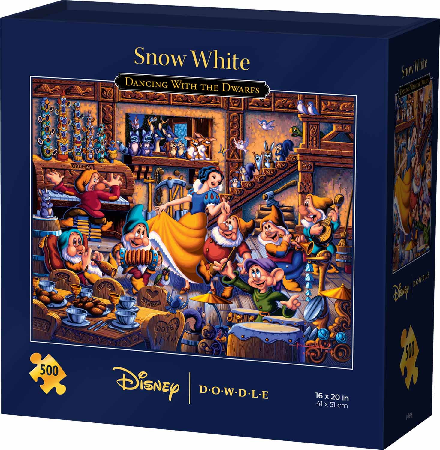 Snow White Dancing with the Dwarfs 500 Piece Puzzle | Disney Dowdle ...