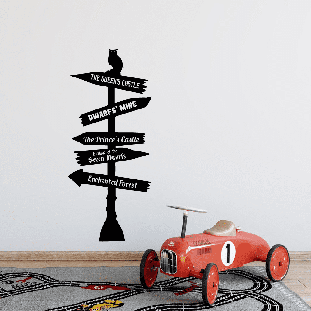 Snow White Disney Pathway Signage Fantasy World Wall Sticker Art Decal ...