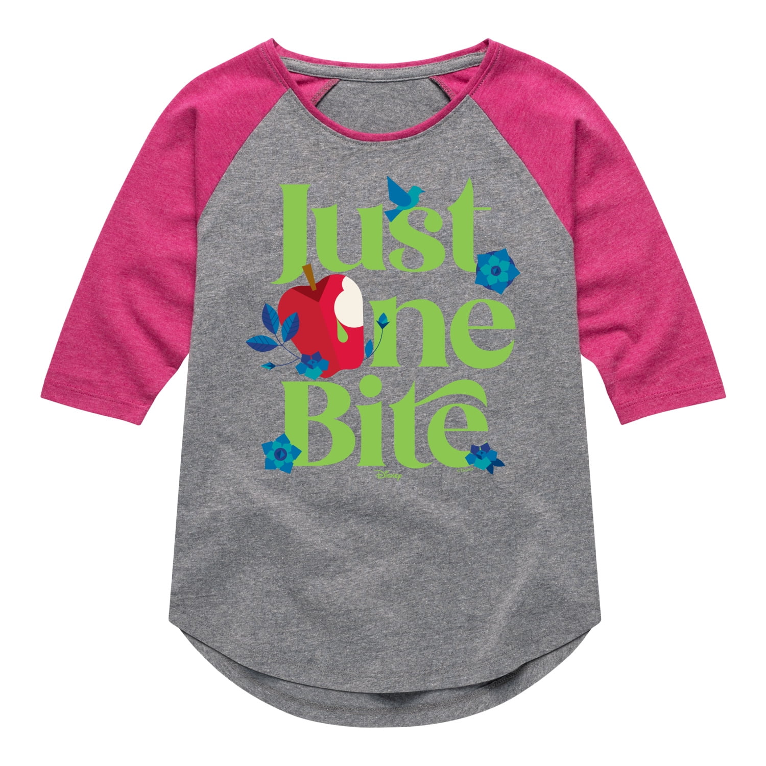 Snow White - Just One Bite - Toddler And Youth Girls Shirt Tail Raglan ...