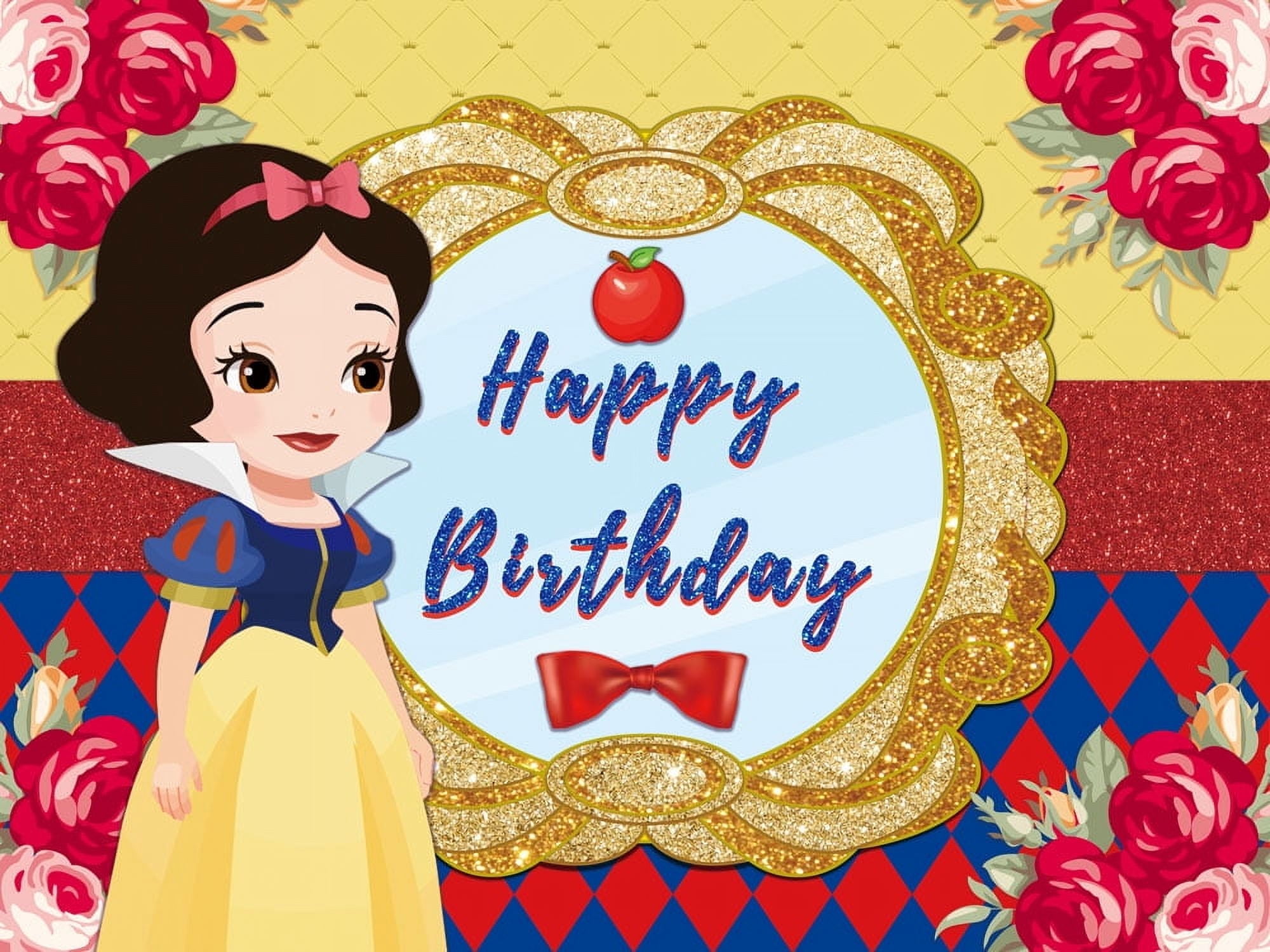 Princess Backdrop Banner Party Supplies Movie Theme Background for ...