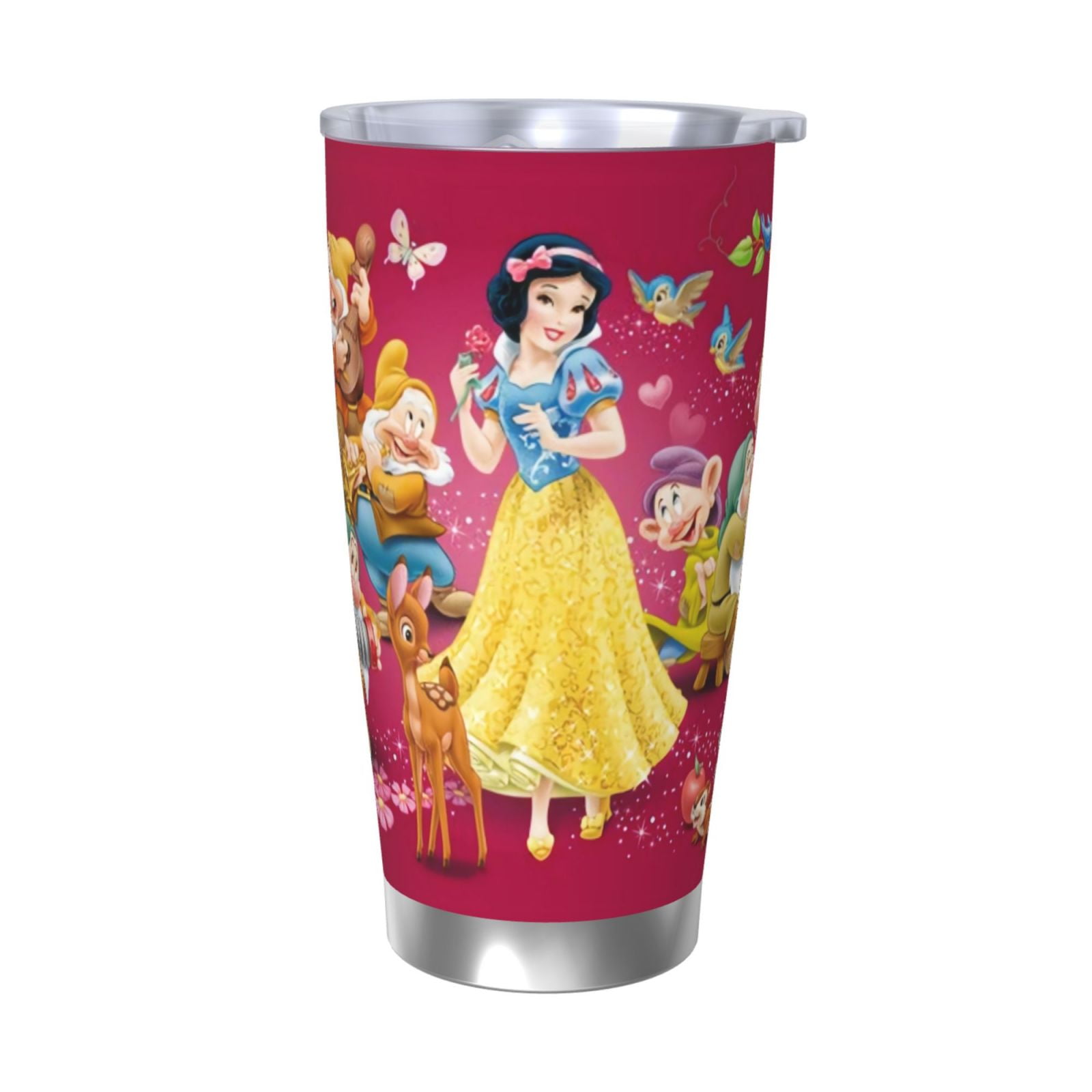 Snow White And The Seven Dwarfs Kids Water Bottle with Straw Lid,Insulated Stainless Steel ...