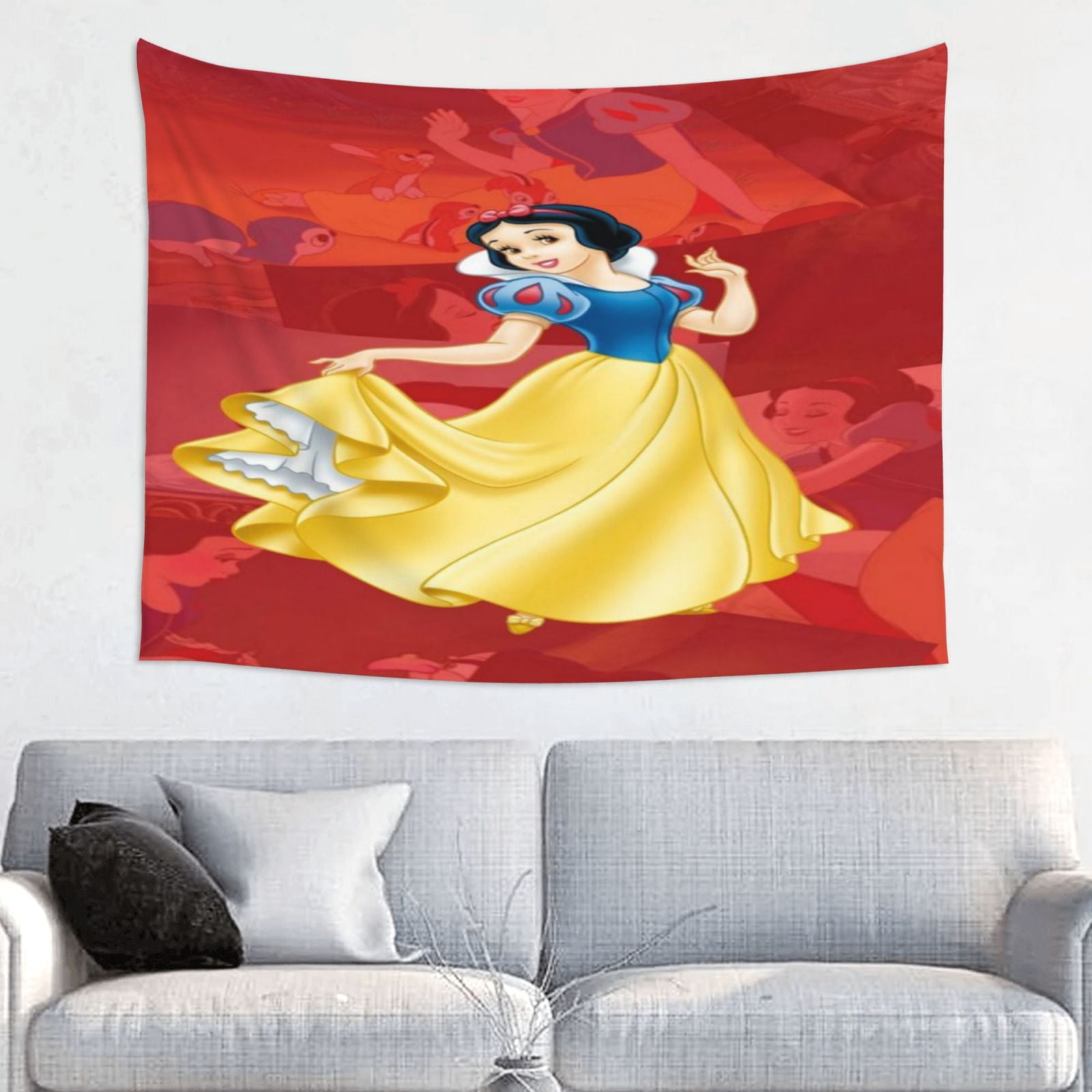 Snow Whi-t Tapestry Anime Poster Large Background Wall Art Bedroom Wall ...