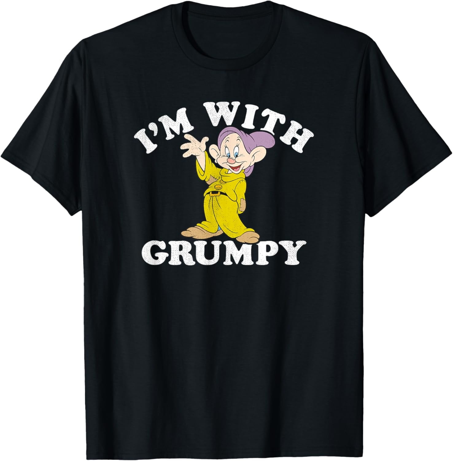 Snow White & The Seven Dwarfs Dopey I'm With Grumpy t shirt - Walmart.com