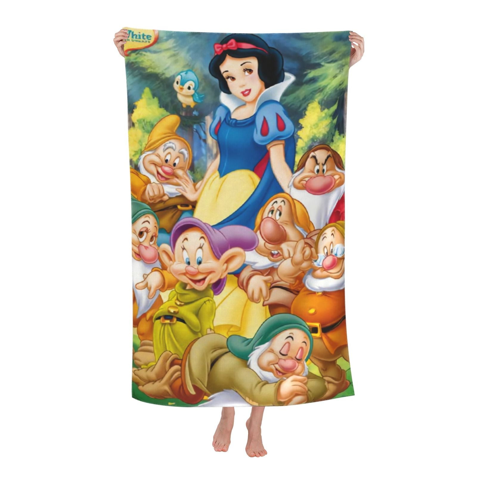 Snow White & The Seven Dwarfs Group Fun Bath Towels for Kids and Adults ...
