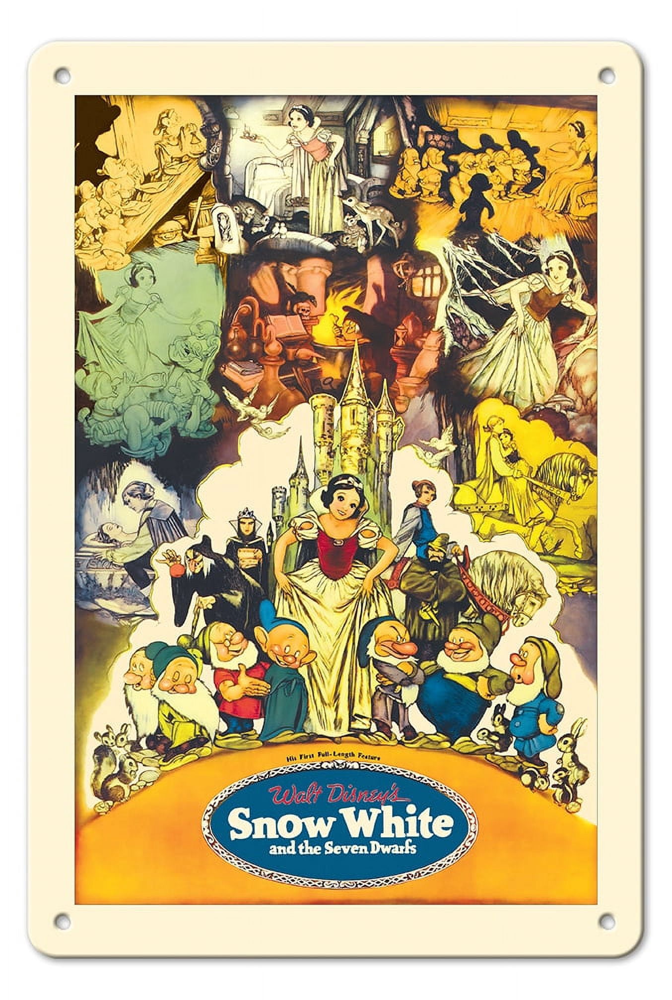 Snow White and the Seven Dwarfs - Vintage Film Movie Poster c.1937 - 8 ...