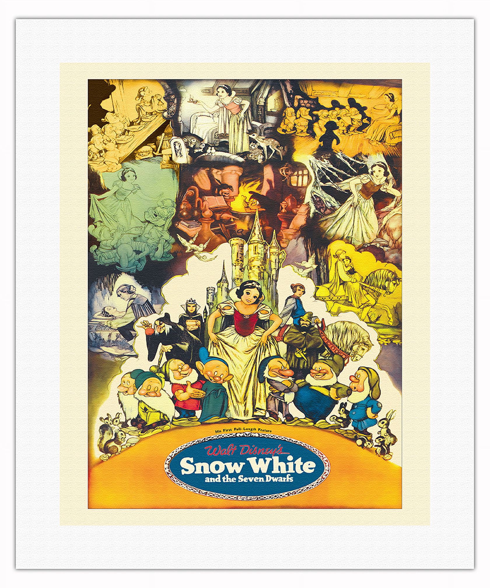 Snow White and the Seven Dwarfs - Vintage Film Movie Poster c.1937 ...