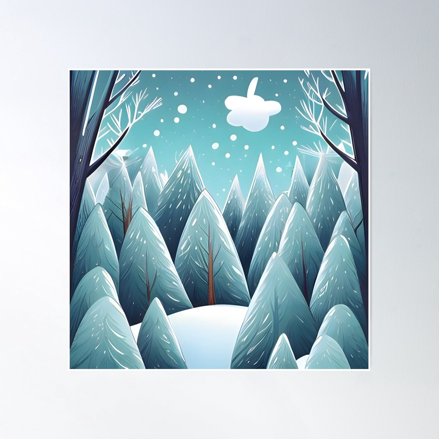 Snow - Winter Forest - Confiture Winter Forest Covered In Snow, Blue ...