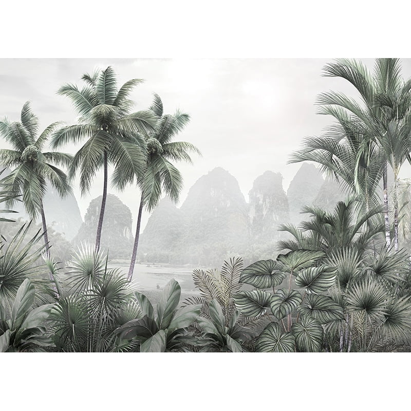 Snow Winter Forest Photography Backdrops Shrubbery Nature Scenery Ferns ...