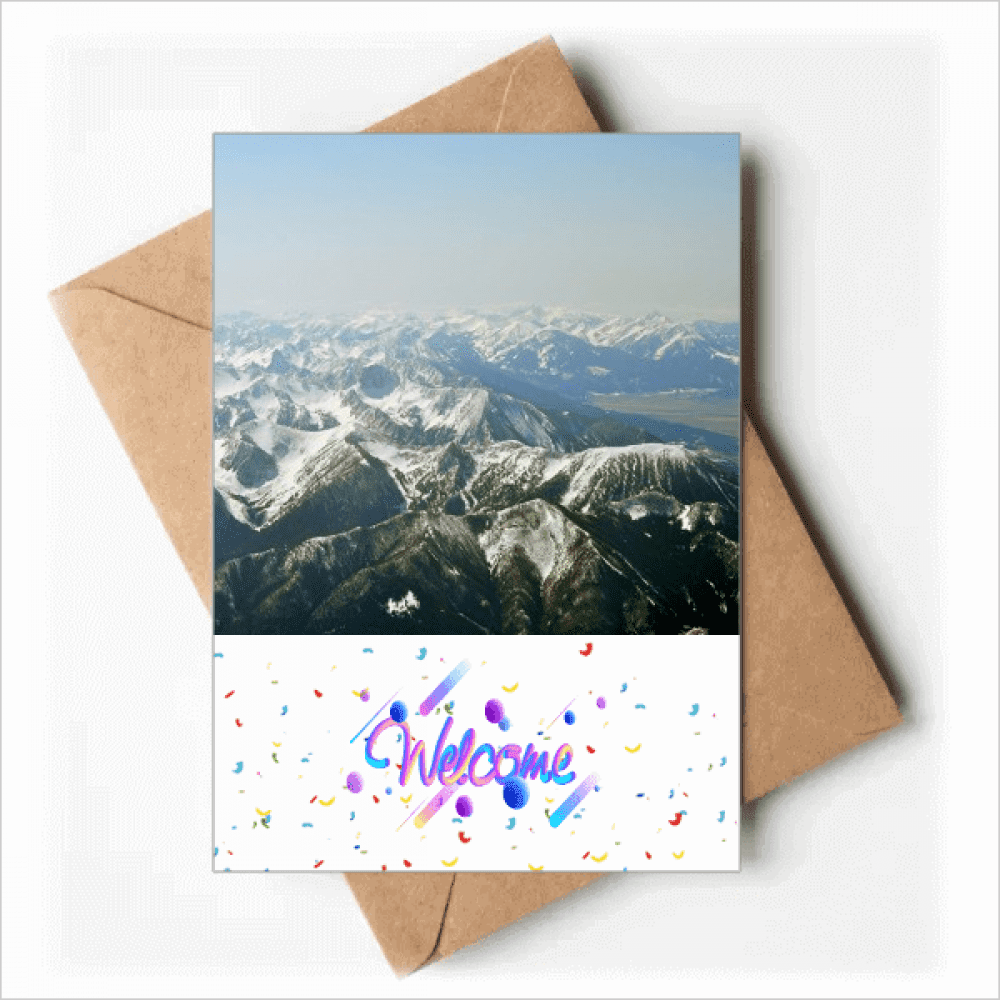 Snow Winter Mountains Forest Outdoor Sky Welcome Back Greeting Cards ...