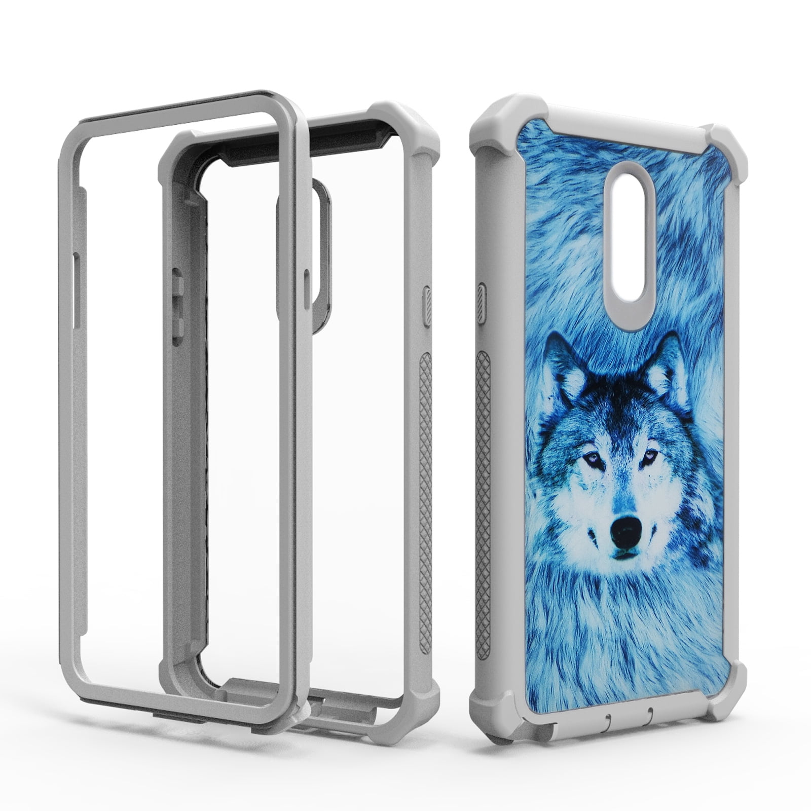 Snow Wolf Case for LG Stylo 5 Plus 5 + LG Stylo 5X 5V Full Body Phone ...