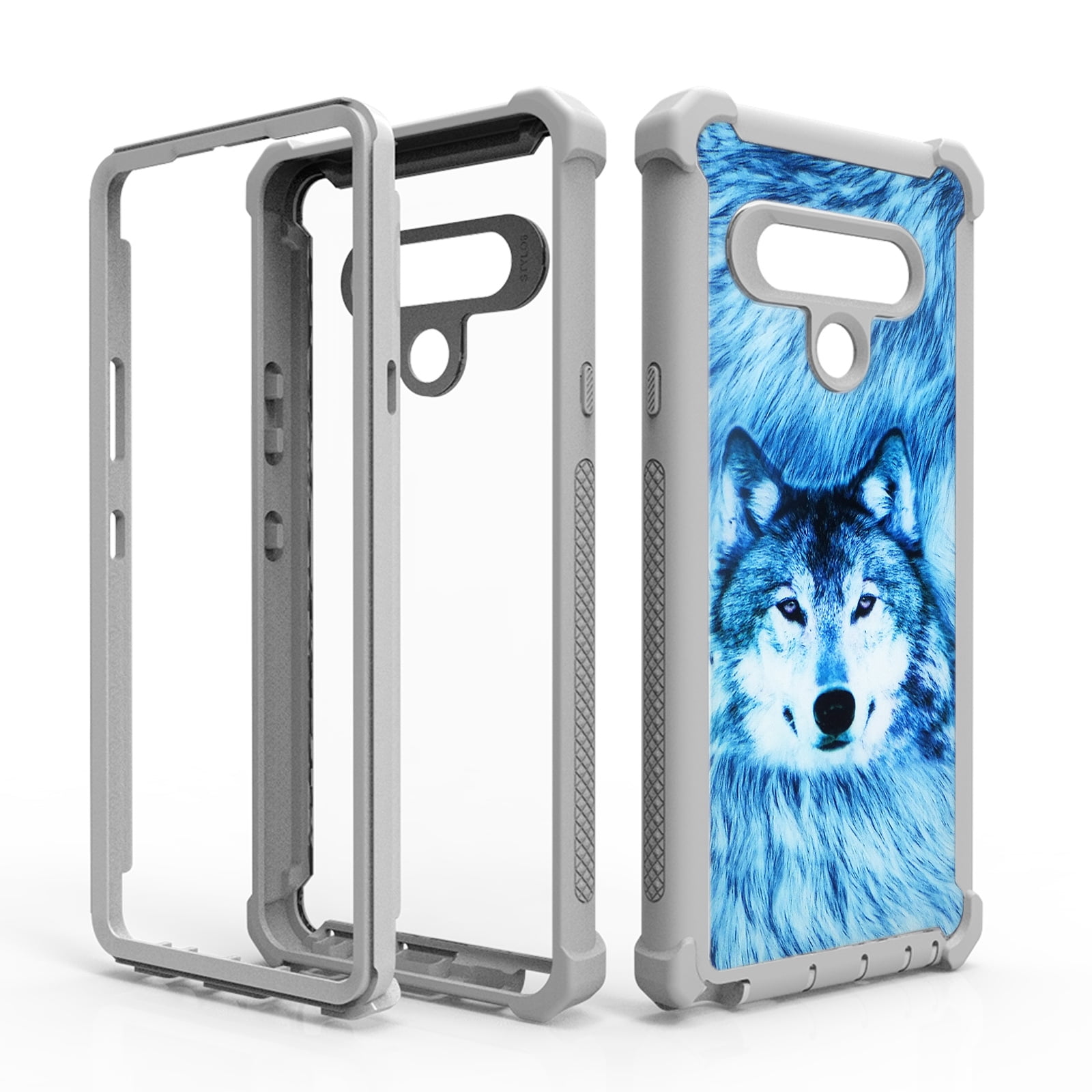 Snow Wolf Case for LG Stylo 6 LMQ730 Full Body Phone Cover Hybrid ...