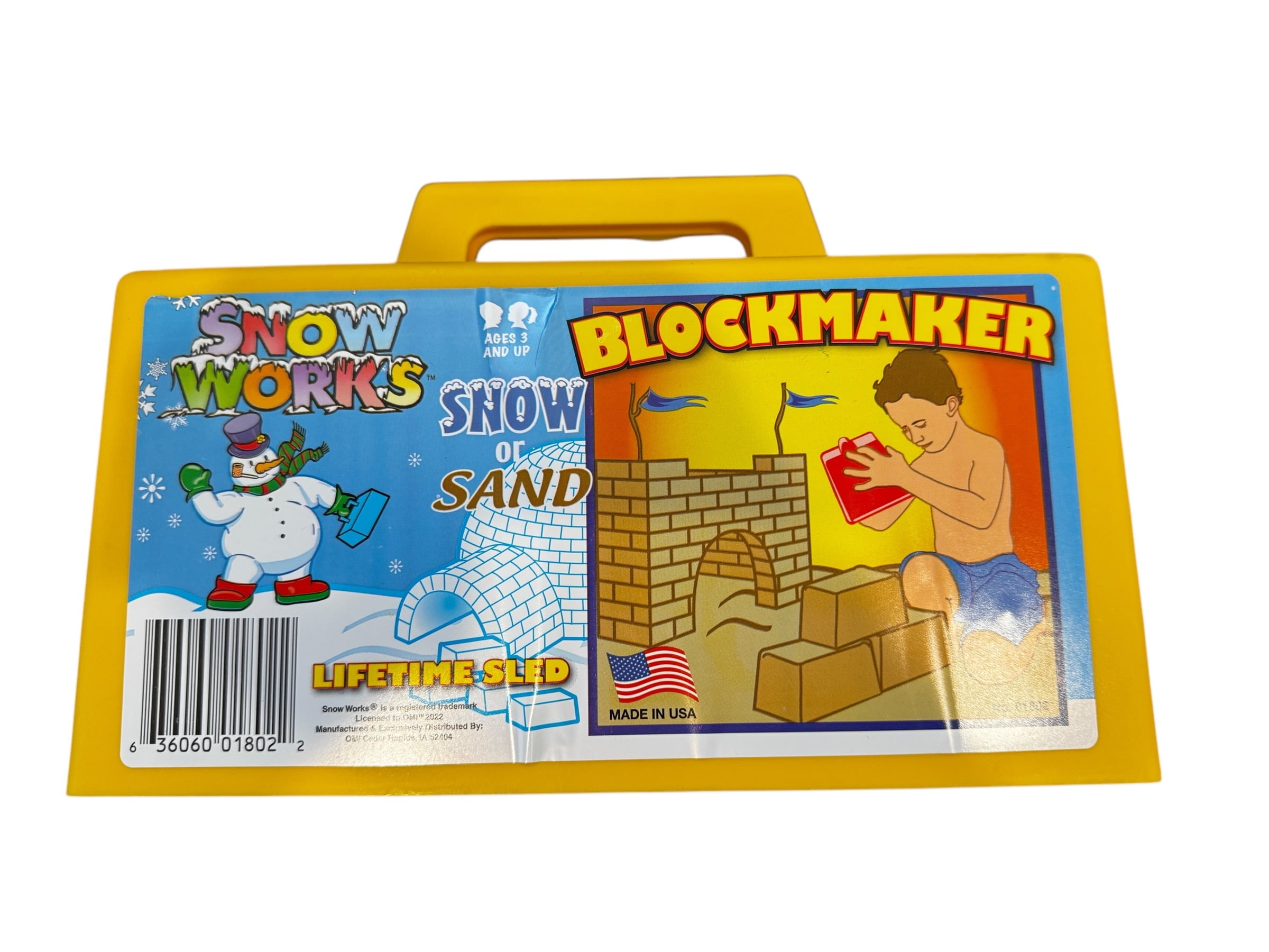 Snow Works Snow Block Maker for Kids Igloo or Sand Castle (Yellow ...