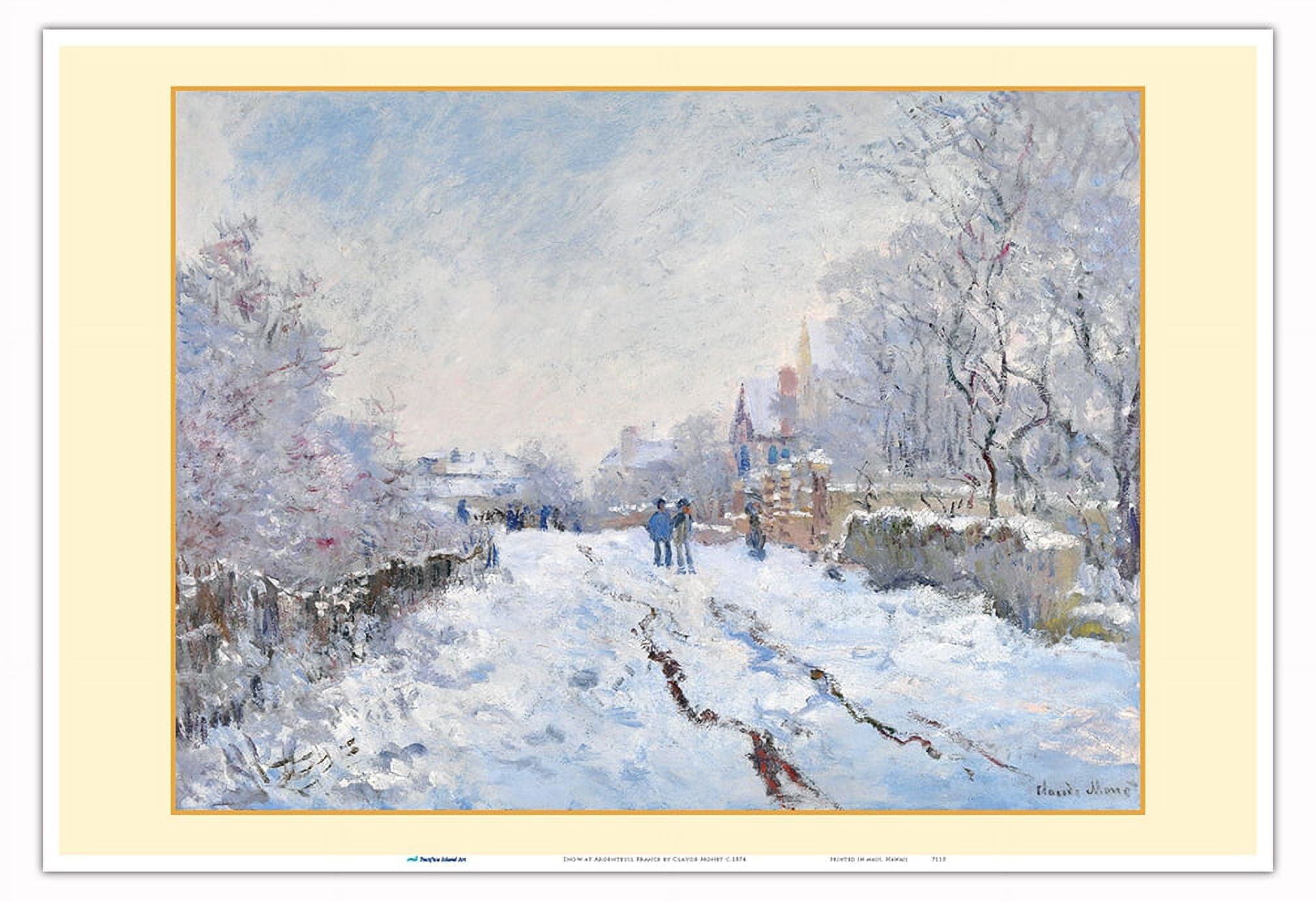 Snow at Argenteuil France - From an Original Color Painting by Claude ...