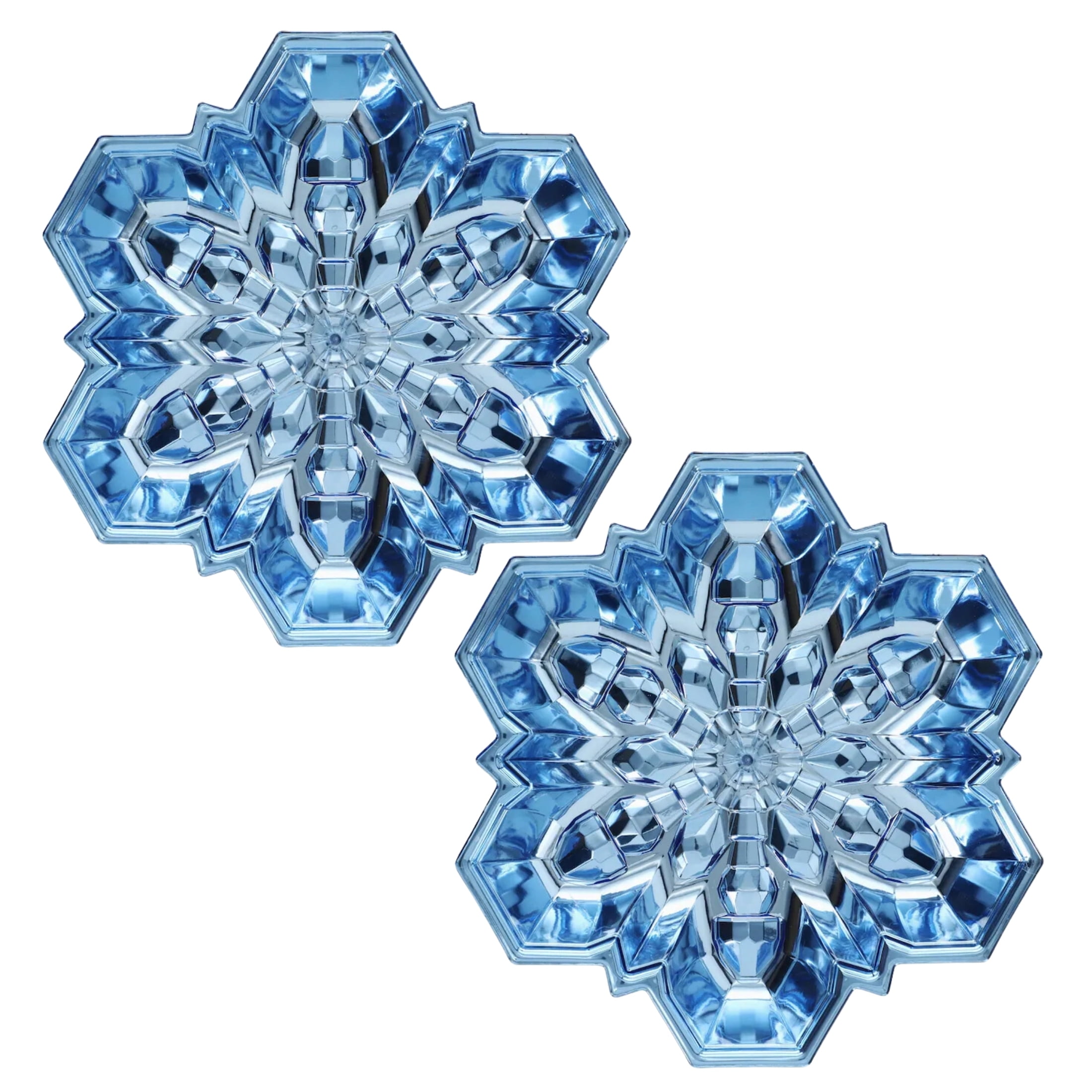 Snow flake Shaped Metallic Molded Plastic Christmas Trays for Fruit ...