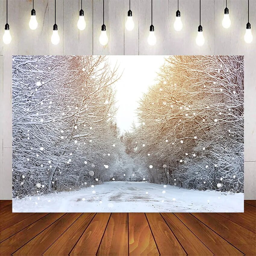 Snow forest photography backdrop newborn kids portrait photo shoot ...