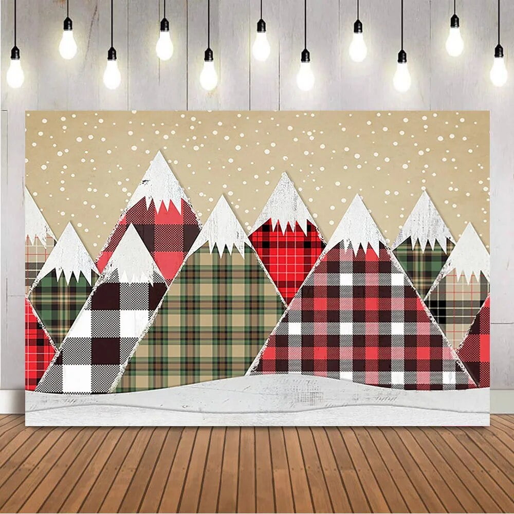 Snow mountain Winter Backdrop for Newborn Kids Portrait Birthday ...