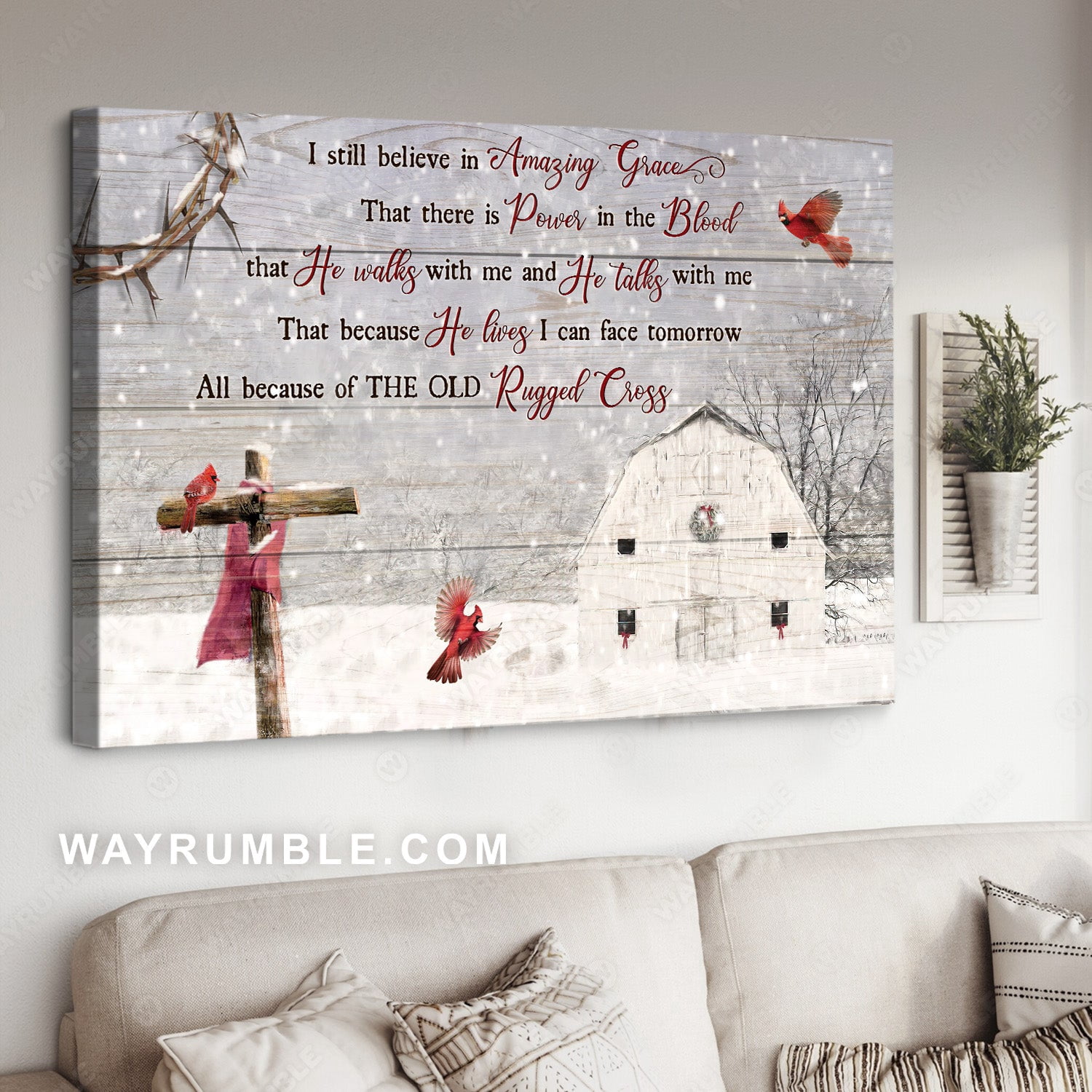 Snow on farm, Red cardinal, Rustic farmhouse, I still believe in ...