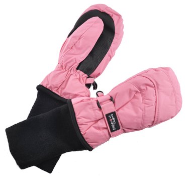 Girl's 3M Thinsulate Waterproof Winter Sports Snow Ski Mittens, Black ...