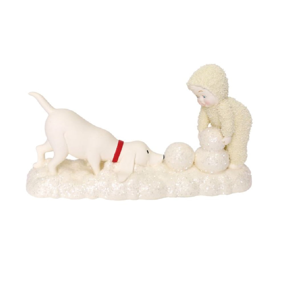Snowbabies Classic Best Friend Making a Snowman Christmas Figurine ...