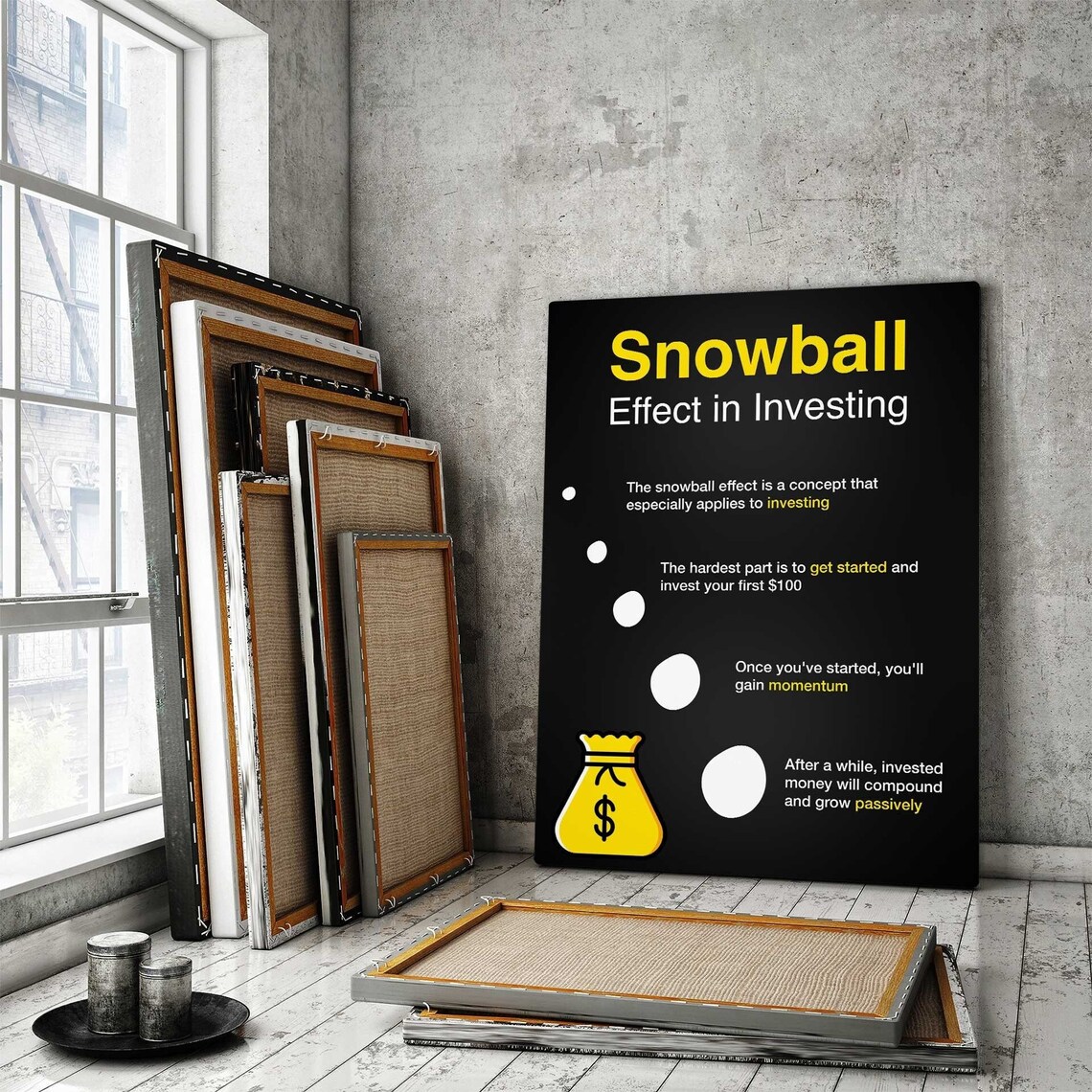 Snowball Effect In Investing Wall Art Financial Growth Poster Money ...