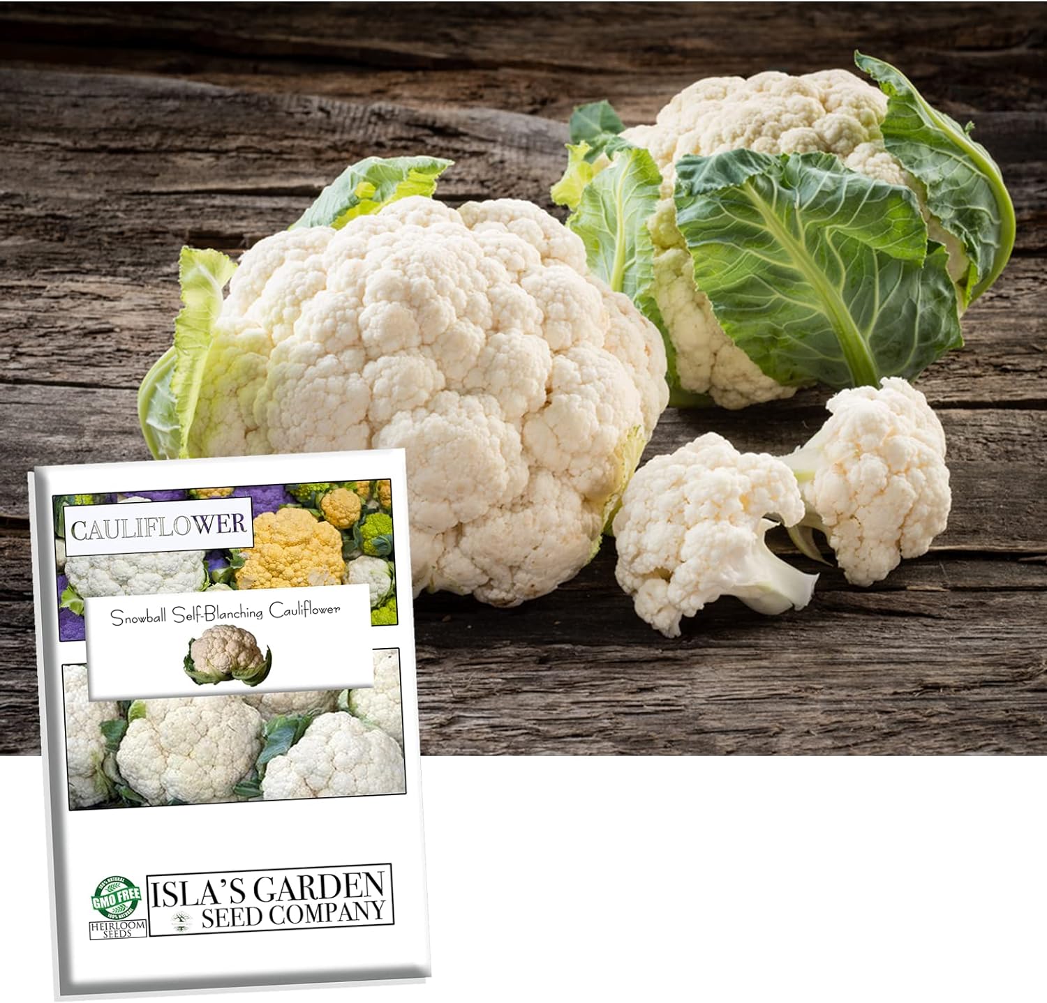 "Snowball Self-Blanching" Cauliflower Seeds for Planting, 1000 ...