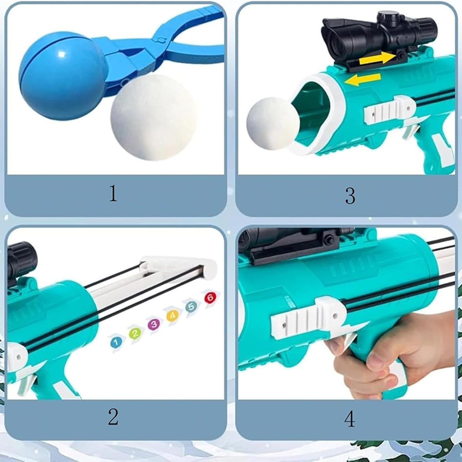 Snowball Shooter Snowball Launcher Snow Toys for Kids Outdoor Snowball ...