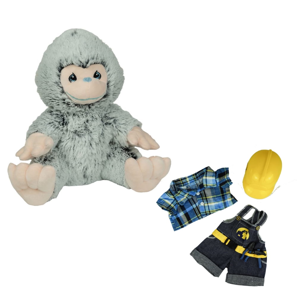 Snowball the Yeti 16 Inch Plush Toy with Construction Worker Outfit and ...