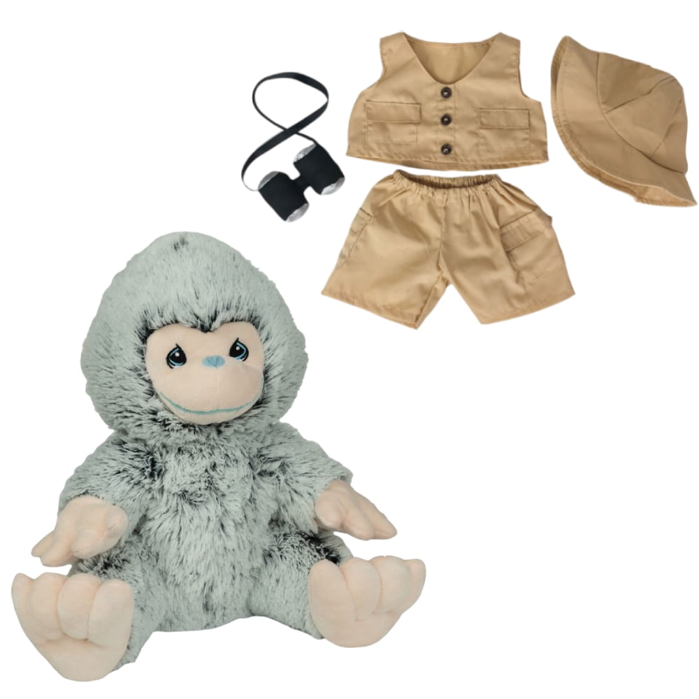 Snowball the Yeti with Boy Safari Outfit - 16 inch Adorable Adventure ...