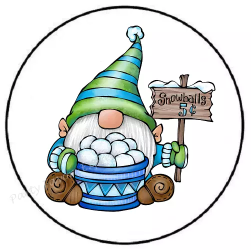 Snowballs For Sale Gnome Winter Sticker Party Favors Sticker Envelope ...