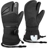 Snowboard Gloves with Wrist Guard 3-Finger Waterproof Mittens for ...
