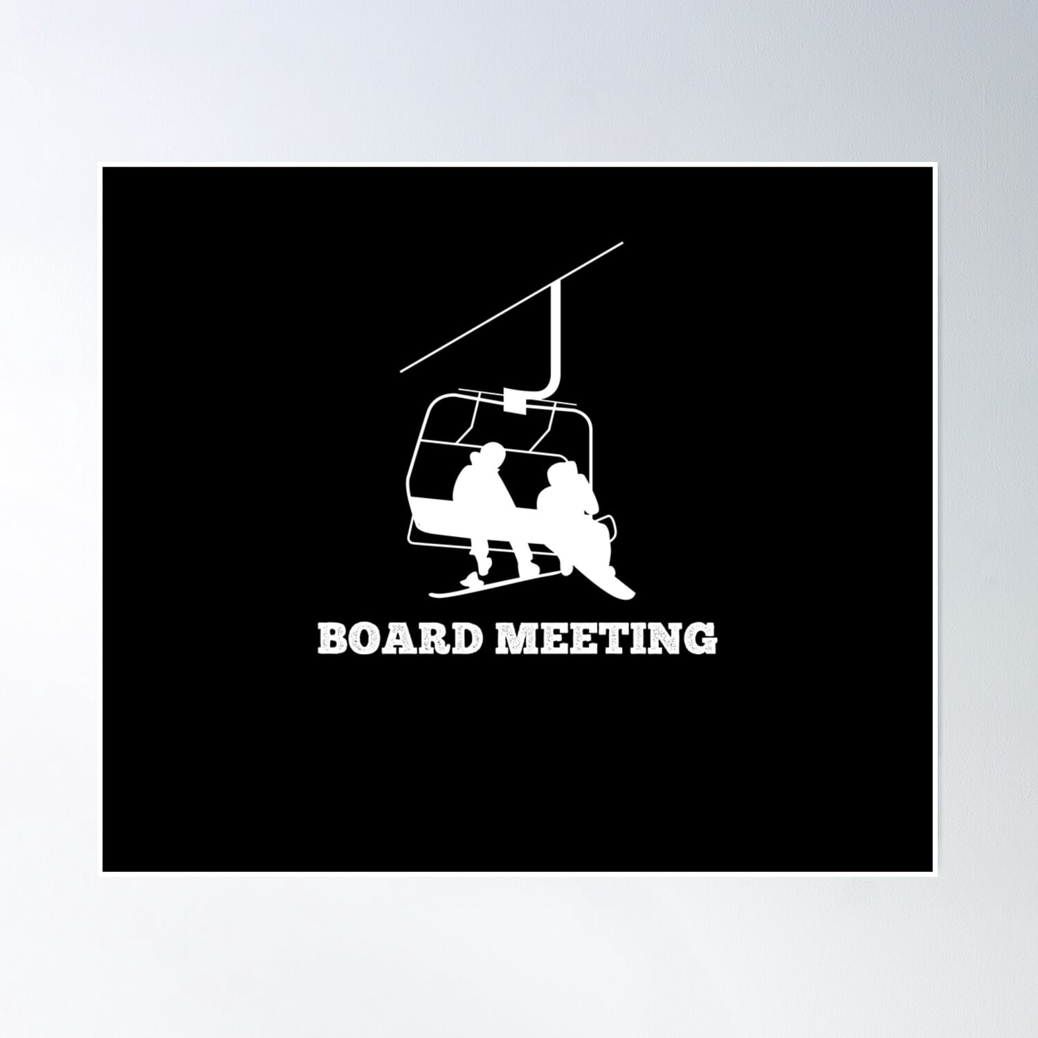 Snowboard Meeting Snowboarding Vacation Poster Wall Art, Modern Wall ...