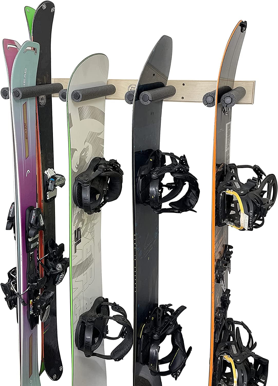 Snowboard Ski Wall Mounted Storage Rack (holds 4 boards) - Walmart.com