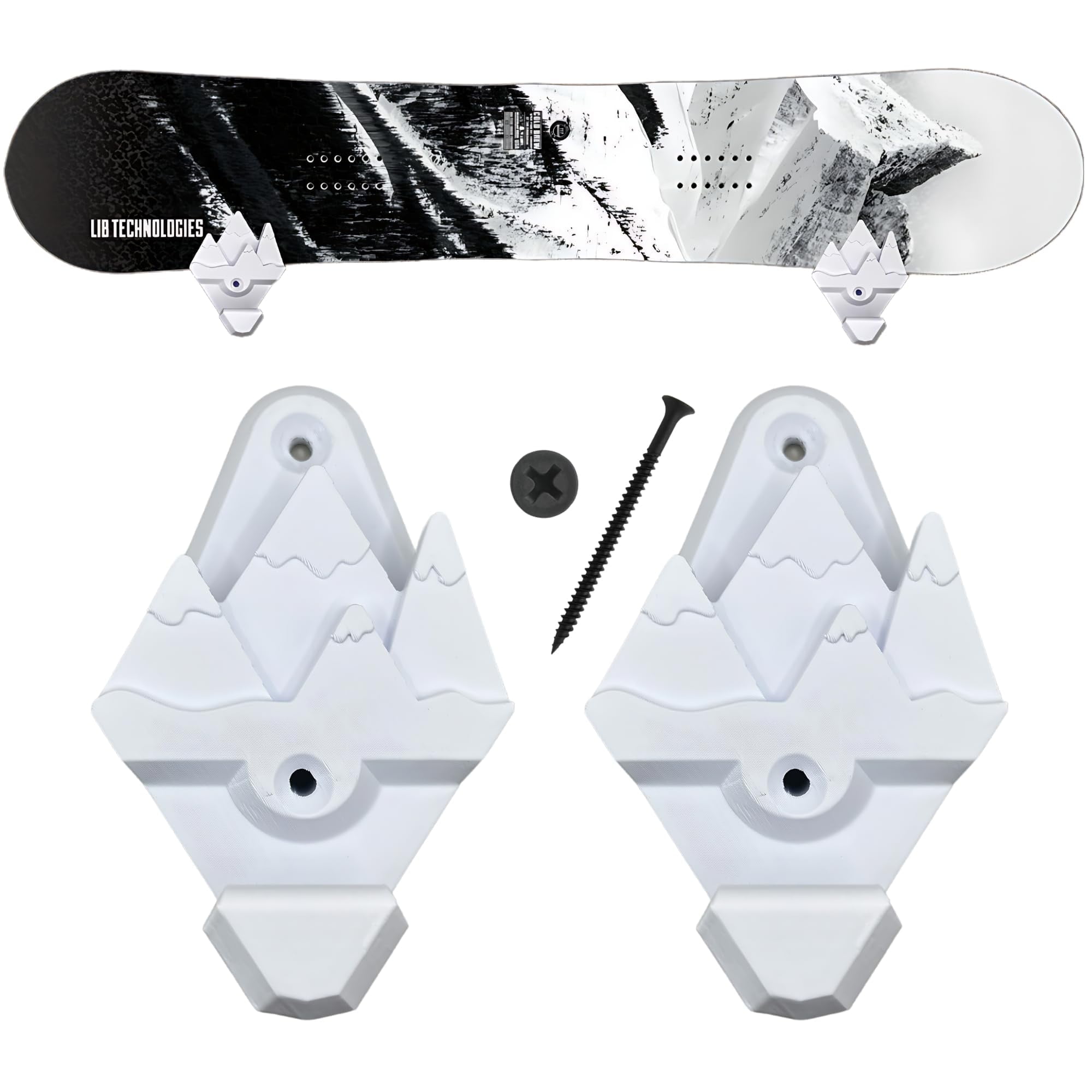 Snowboard Wall Mount Storage, Damage-Free Hanger to Securely Store ...