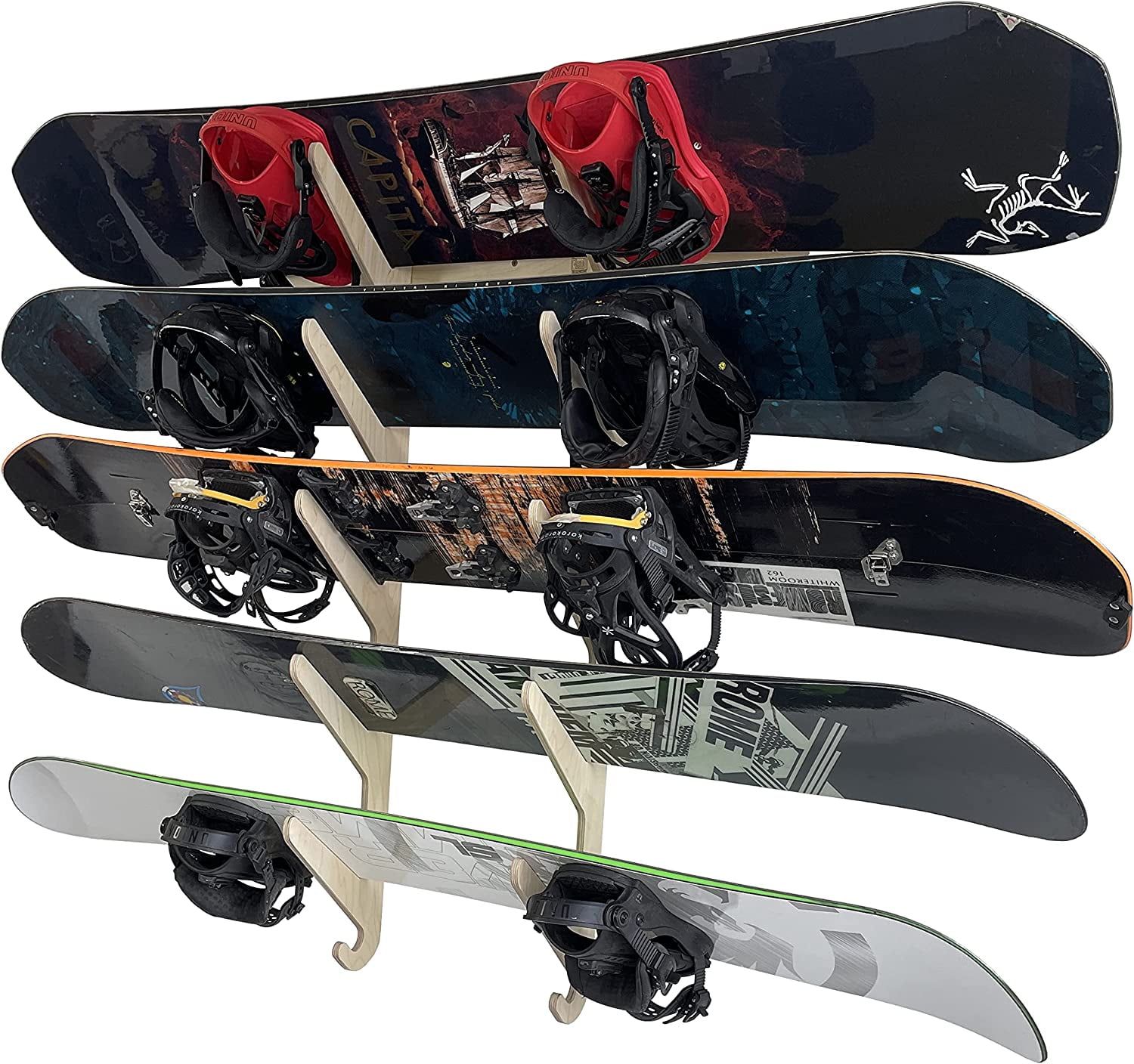 Snowboard Wall Rack (Holds 5) - Walmart.com