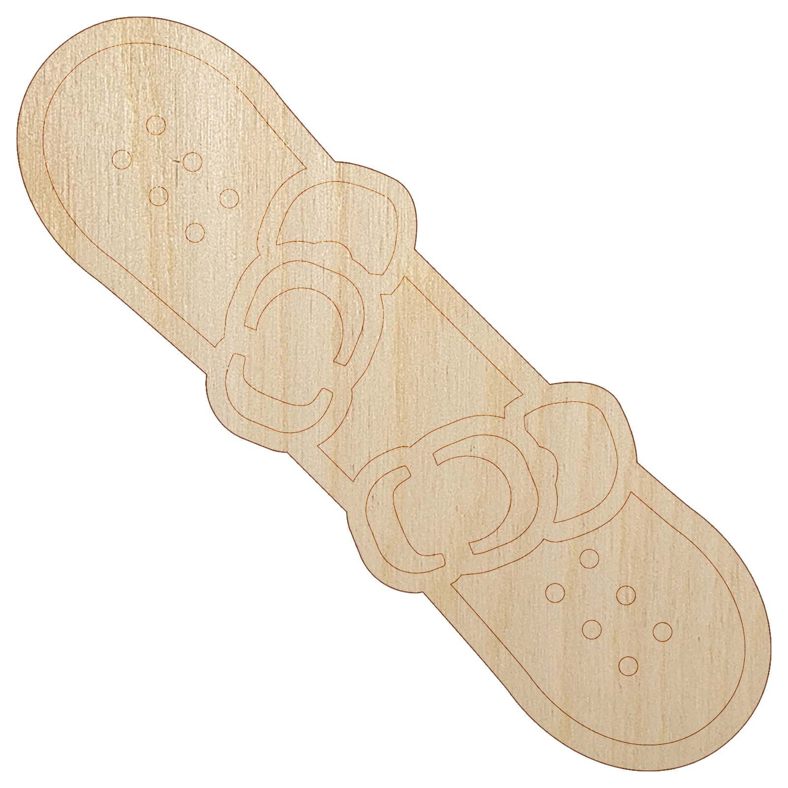 Snowboard with Boot Bindings Extreme Winter Sports Wood Shape ...