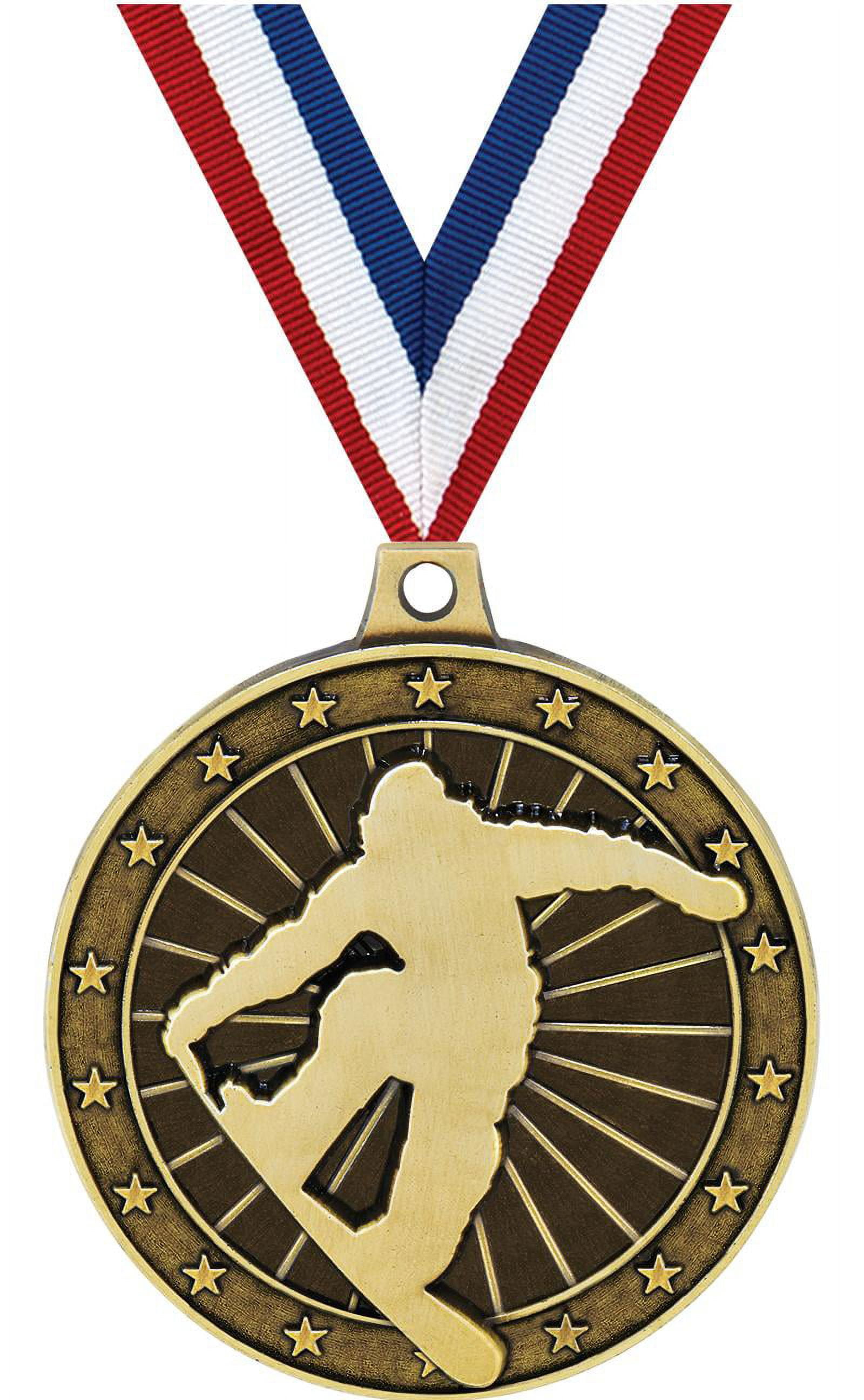 Snowboarding Medals, 2" Gold Diecast Snowboarding Medal Award 1 Pack ...