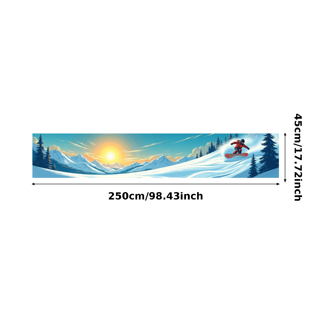Snowboarding Scene Themed Backdrop Background Banner Winter Sports ...