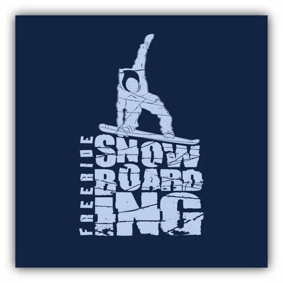Snowboarding Winter Sport Grunge Car Sticker Phone Decal Water Bottle ...