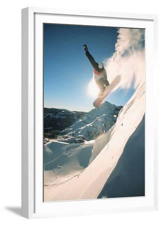 Snowboarding off a Cliff off Piste on a Sunny Day in Donner Pass ...