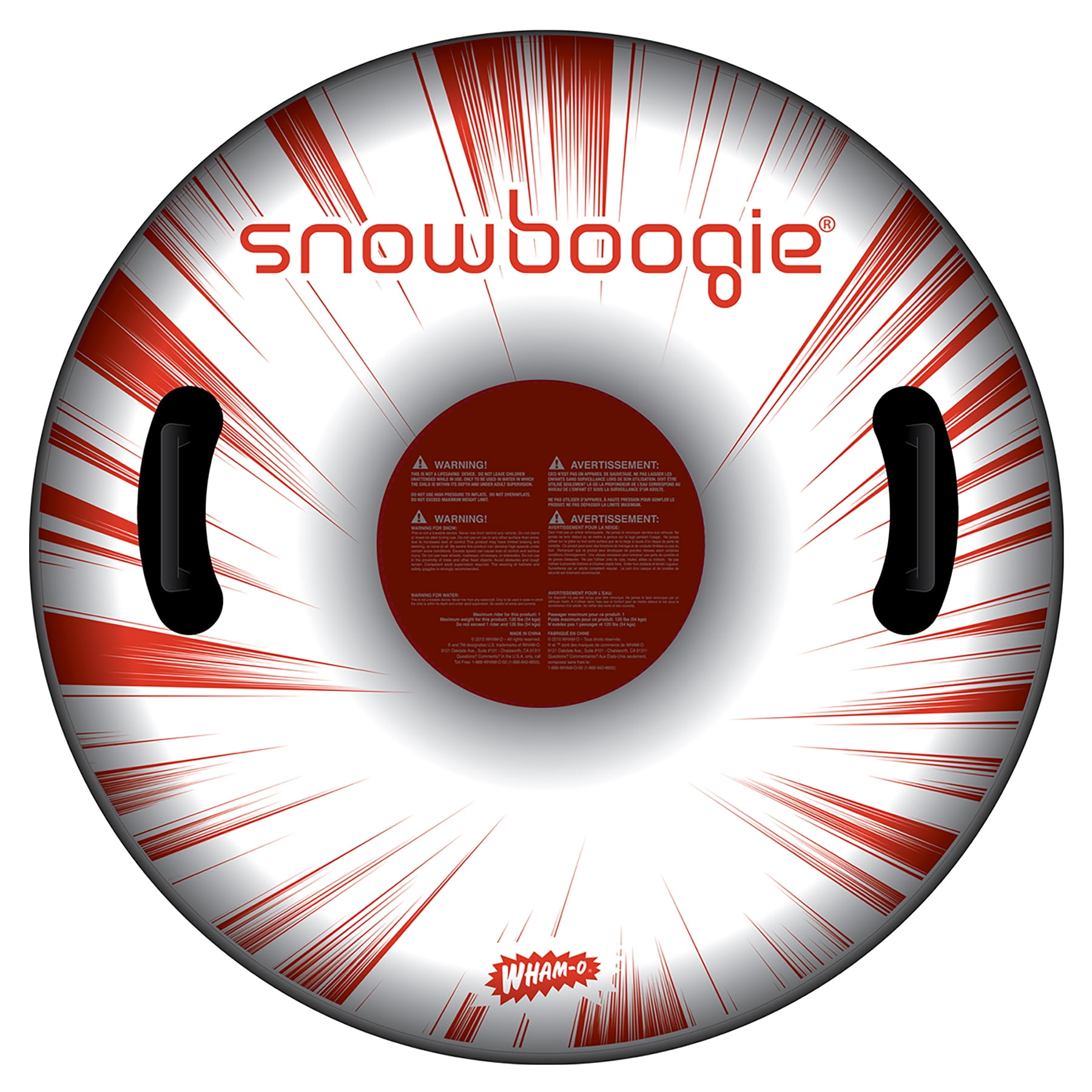 Snowboogie Wham-O Inflatable Riding Air Snow Sled Sports Tube, PVC ...