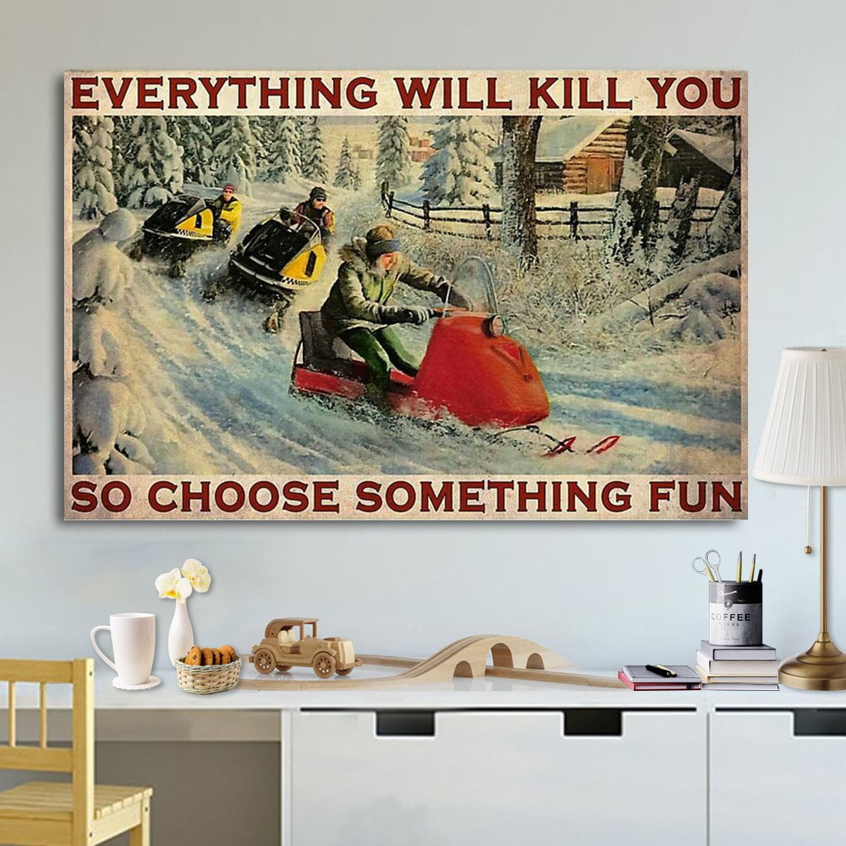 Snowcross Choose Something Fun Winter Playing Horizontal Paper Poster ...