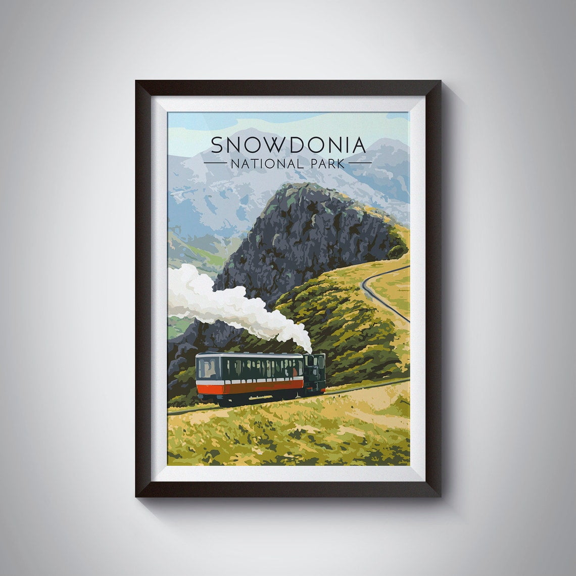 Snowdonia National Park Poster, Wales Travel Print, Snowdon Mountain ...