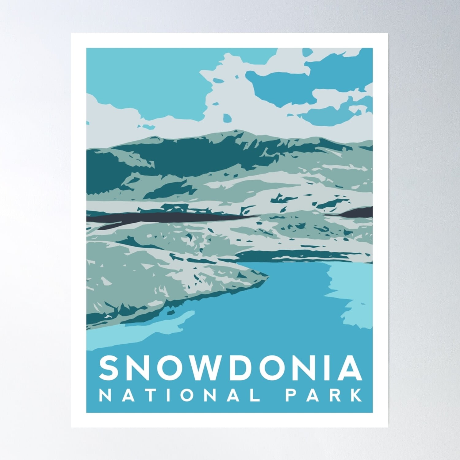 Snowdonia National Park, Wales Poster Wall Art, Modern Wall Decor, 8x12 ...