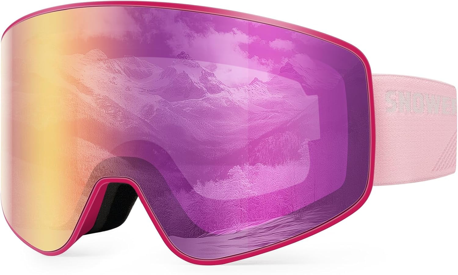 Snower Ski Goggles PRO - Frameless, Interchangeable Lens 100% UV400 ...