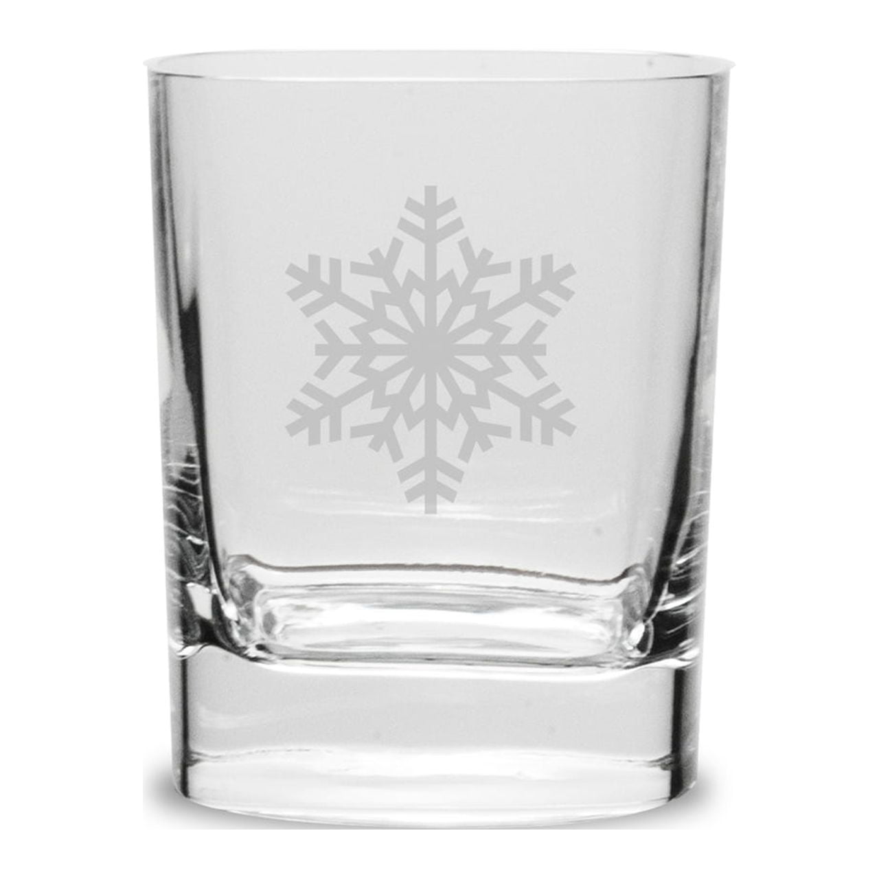 Snowflake 11.75 oz. Deep Etched Double Old Fashioned Glass - Walmart.com