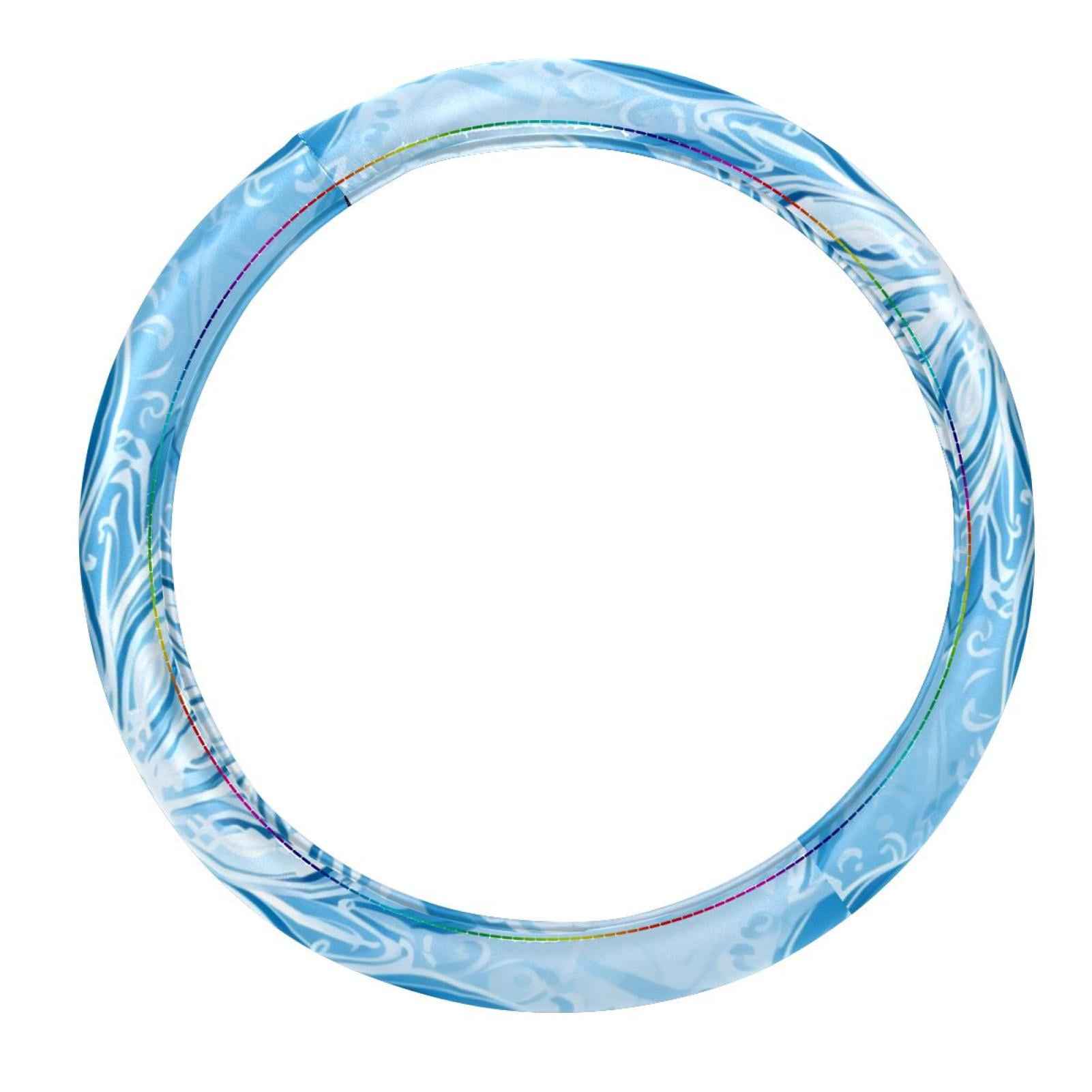 Snowflake 14.5 Inch Printing PVC Leather Car Wheel Covers Steering ...