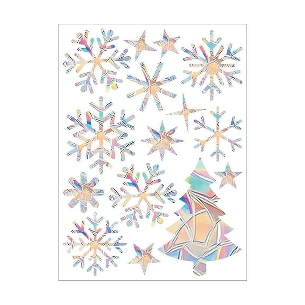Snowflake 15Pcsdsunshine Catcher Colorful Window Sticker Rainbow Prism ...