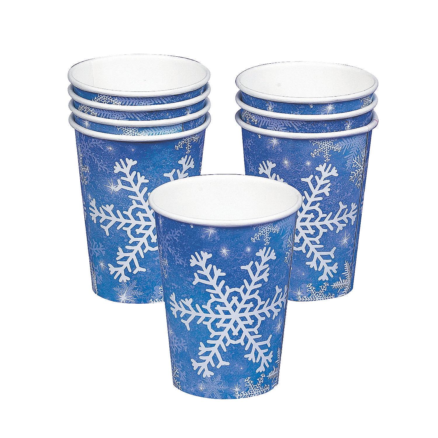 Snowflake 9Oz Paper Cups (8Pc) - Party Supplies - 8 Pieces - Walmart.com
